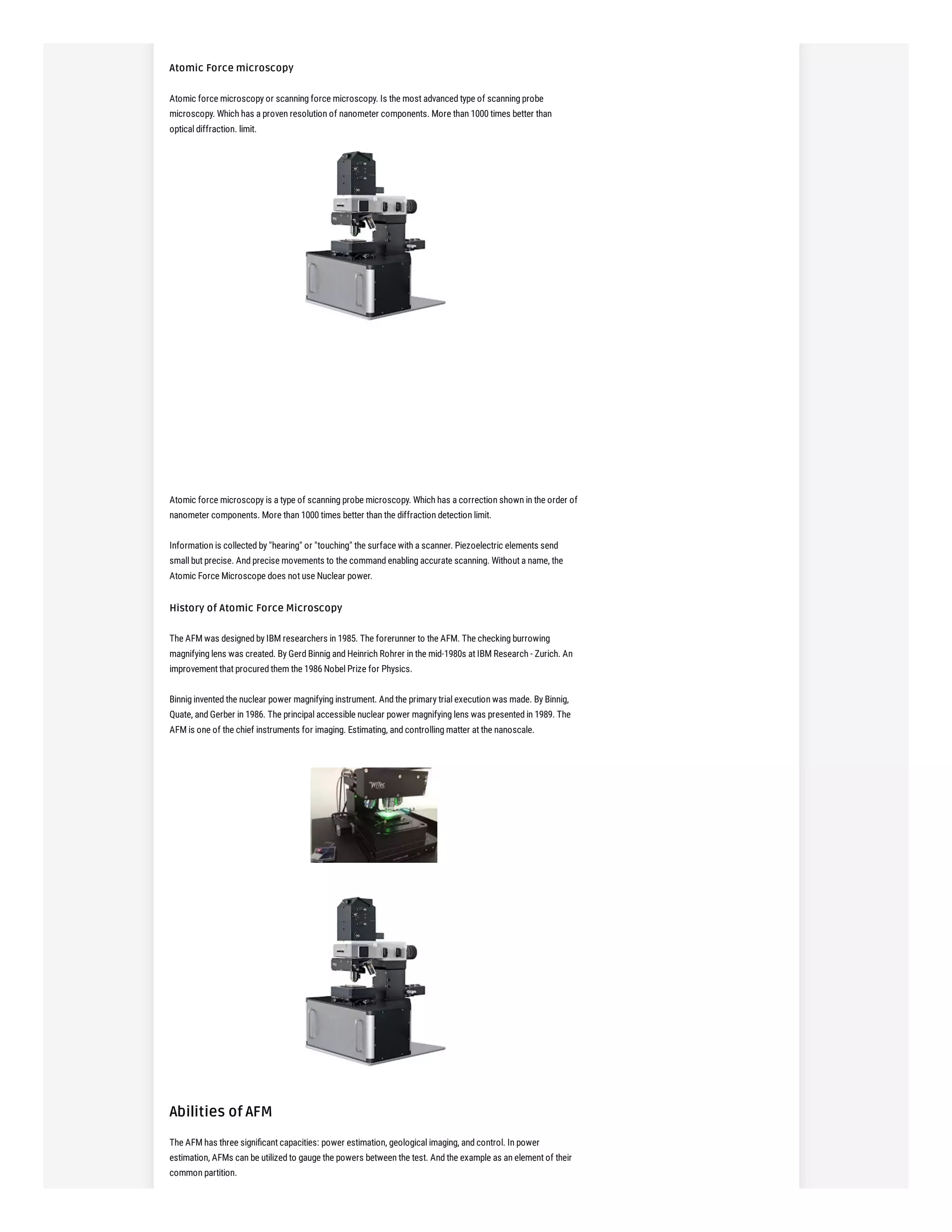 Scanning Probe Microscopy | PDF