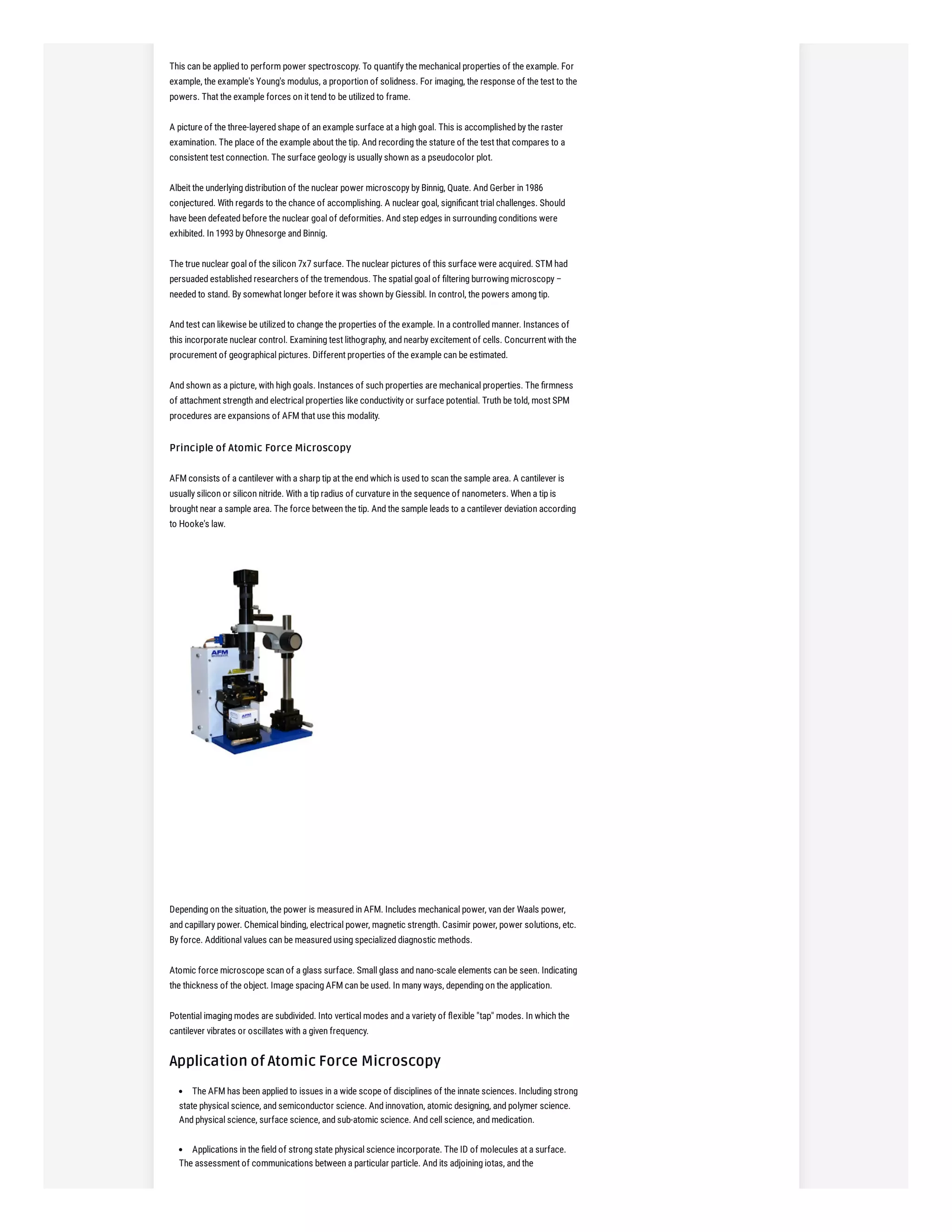 Scanning Probe Microscopy | PDF