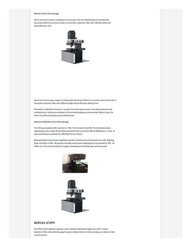 Scanning Probe Microscopy | PDF