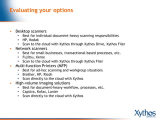 Scanning To Cloud Presentation | PPT