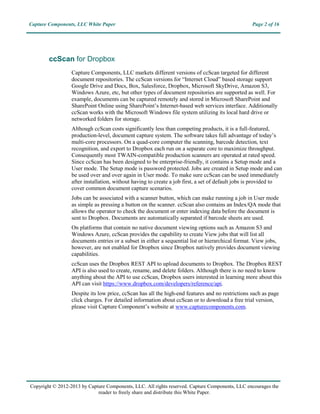 Scan, Import, and Automatically File documents to Dropbox with ccScan | PDF