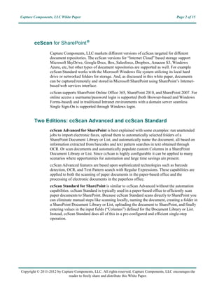 Scan, Import, and Automatically File documents to SharePoint with ccScan | PDF | Desktop ...