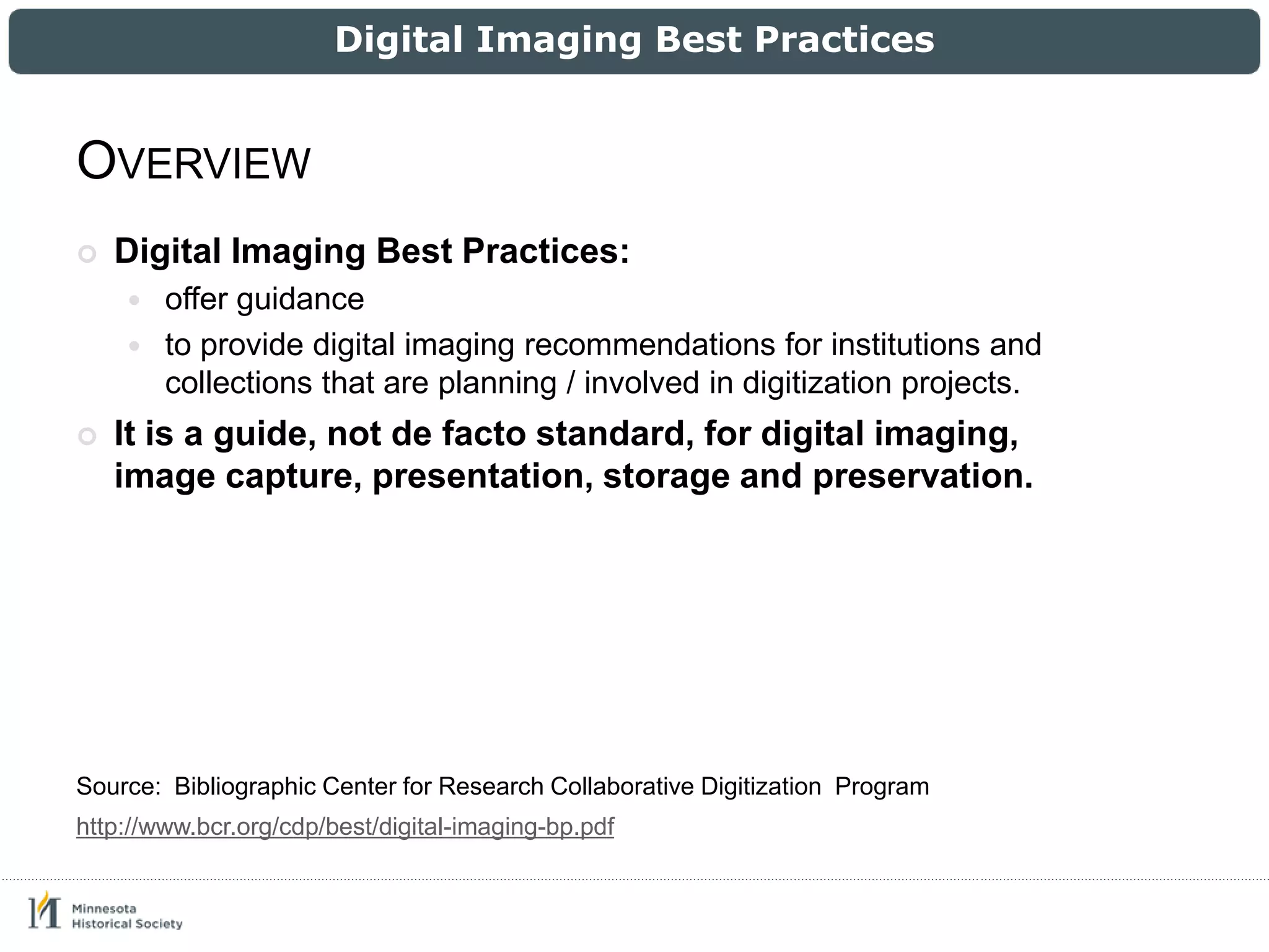 Digital Imaging Best Practices | PPTX