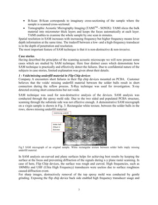 Scanning acoustic microscopy microelectronics Failure analysis ...