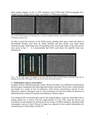 Scanning acoustic microscopy microelectronics Failure analysis ...