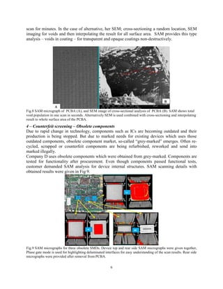 Scanning acoustic microscopy microelectronics Failure analysis ...