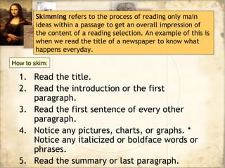 Scanning and skimming | PPT