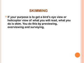 Scanning and skimming | PPT