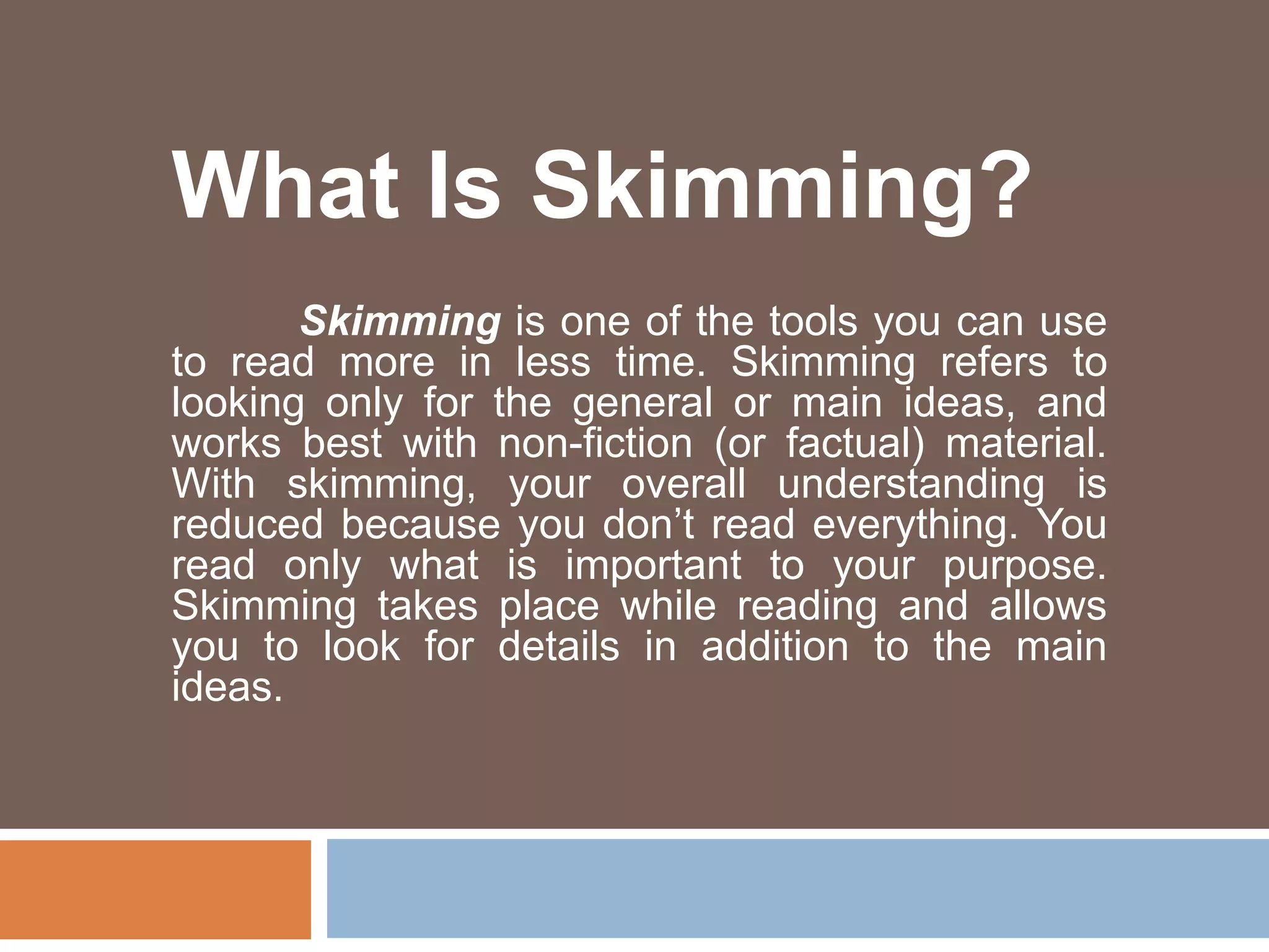 Scanning and skimming | PPTX