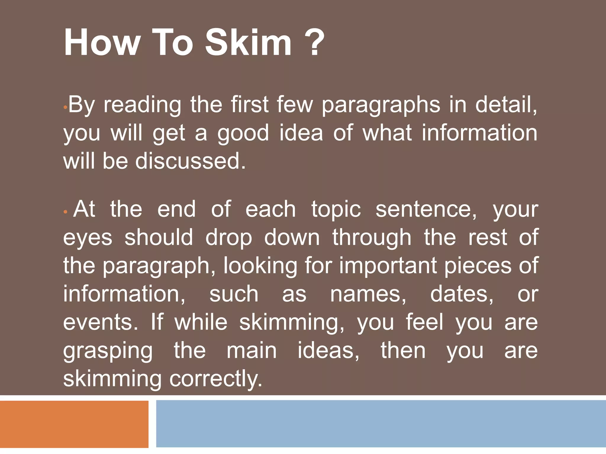 Scanning and skimming | PPTX