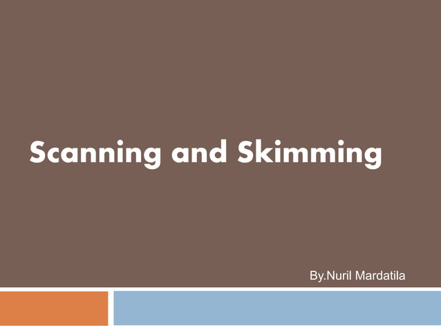 Scanning and skimming | PPTX