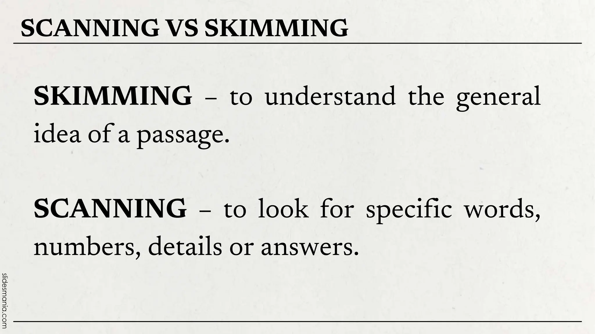 Scanning and Skimming-21st Century Literature | PPTX
