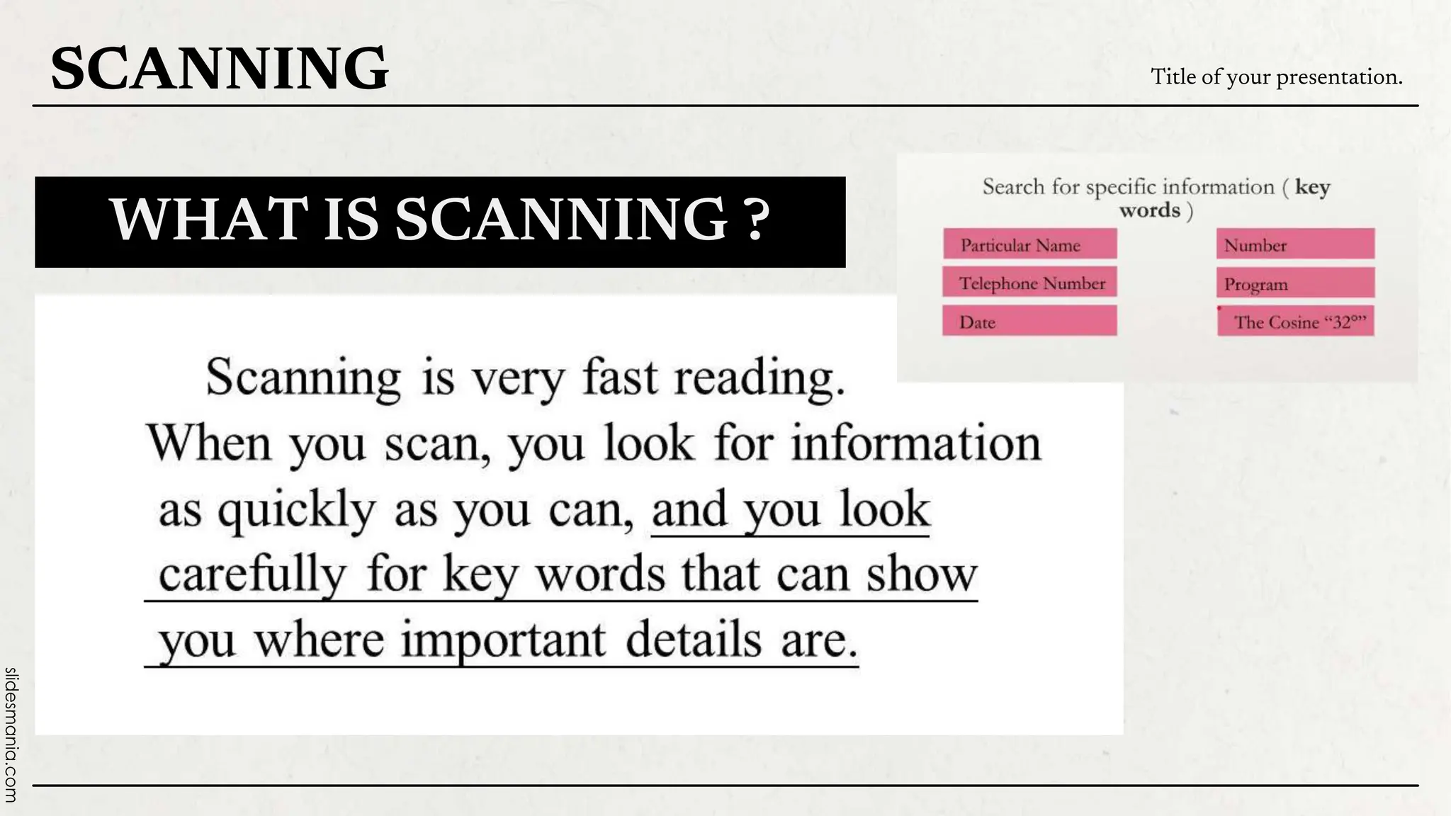 Scanning and Skimming-21st Century Literature | PPTX