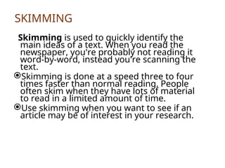 Scanning and Skimming (Reading Skills).ppt