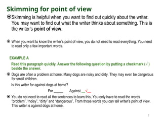 Scanning and Skimming (Reading Skills).ppt