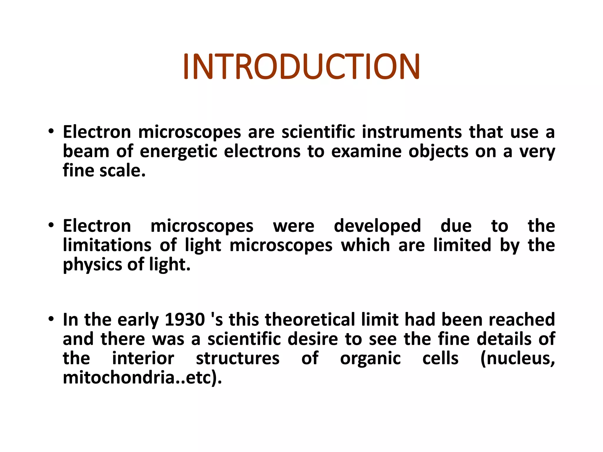 Scanning and transmission electron microscopy | PPTX