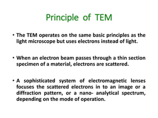 Scanning and transmission electron microscopy | PPTX