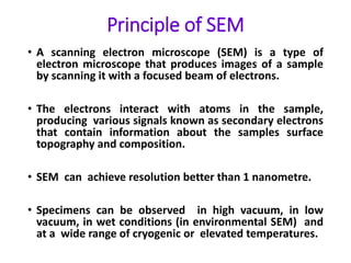 Scanning and transmission electron microscopy | PPTX
