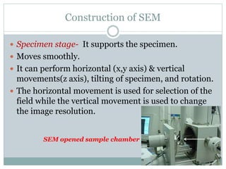 Scanning electon microscope. Dr. GAURAV SALUNKHE | PPTX