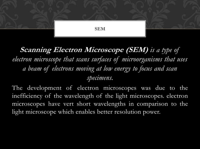 Scanning electron microscope | PPTX