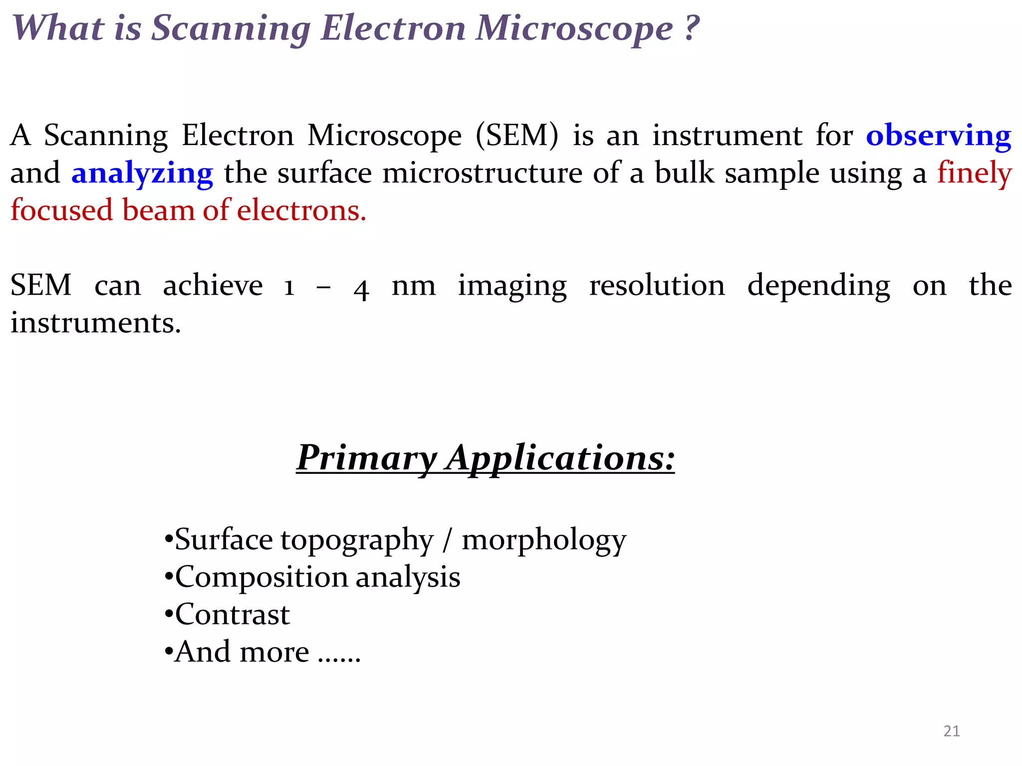 Scanning Electron Microscope.pptx | Chemistry | Science