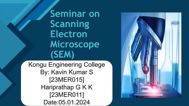 Scanning electron microscope ppt.pptx | Chemistry | Science