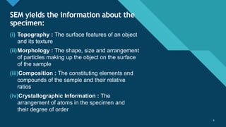 Scanning electron microscope ppt.pptx | Chemistry | Science