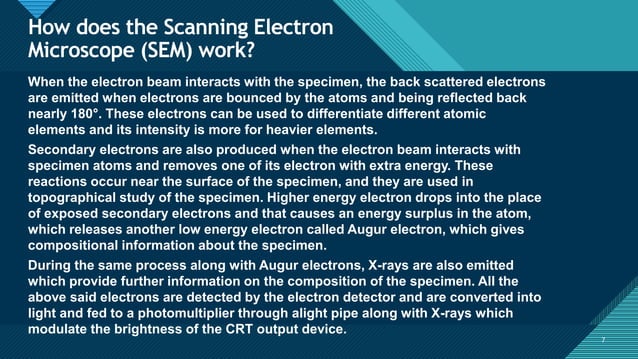Scanning electron microscope ppt.pptx | Chemistry | Science