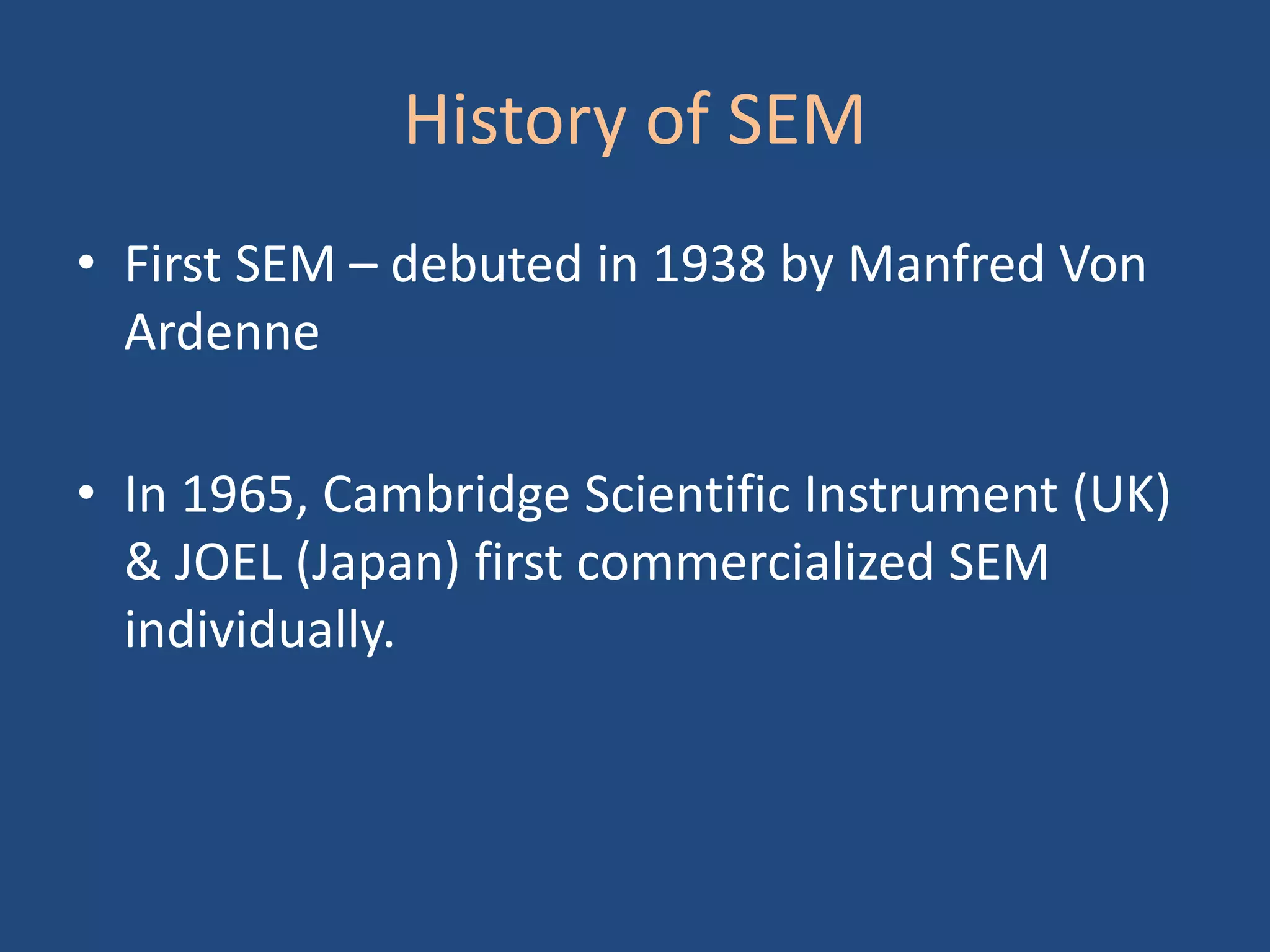 Scanning electron microscope (sem) | PPTX
