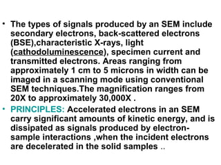 Scanning electron microscopyppt | PPT