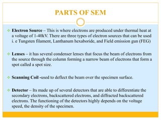 Scanning electron microscopy (sem) | PPTX