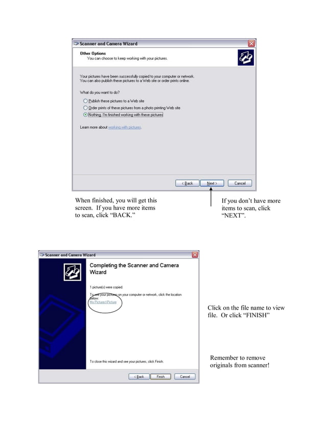 Scanning Instructions | PDF