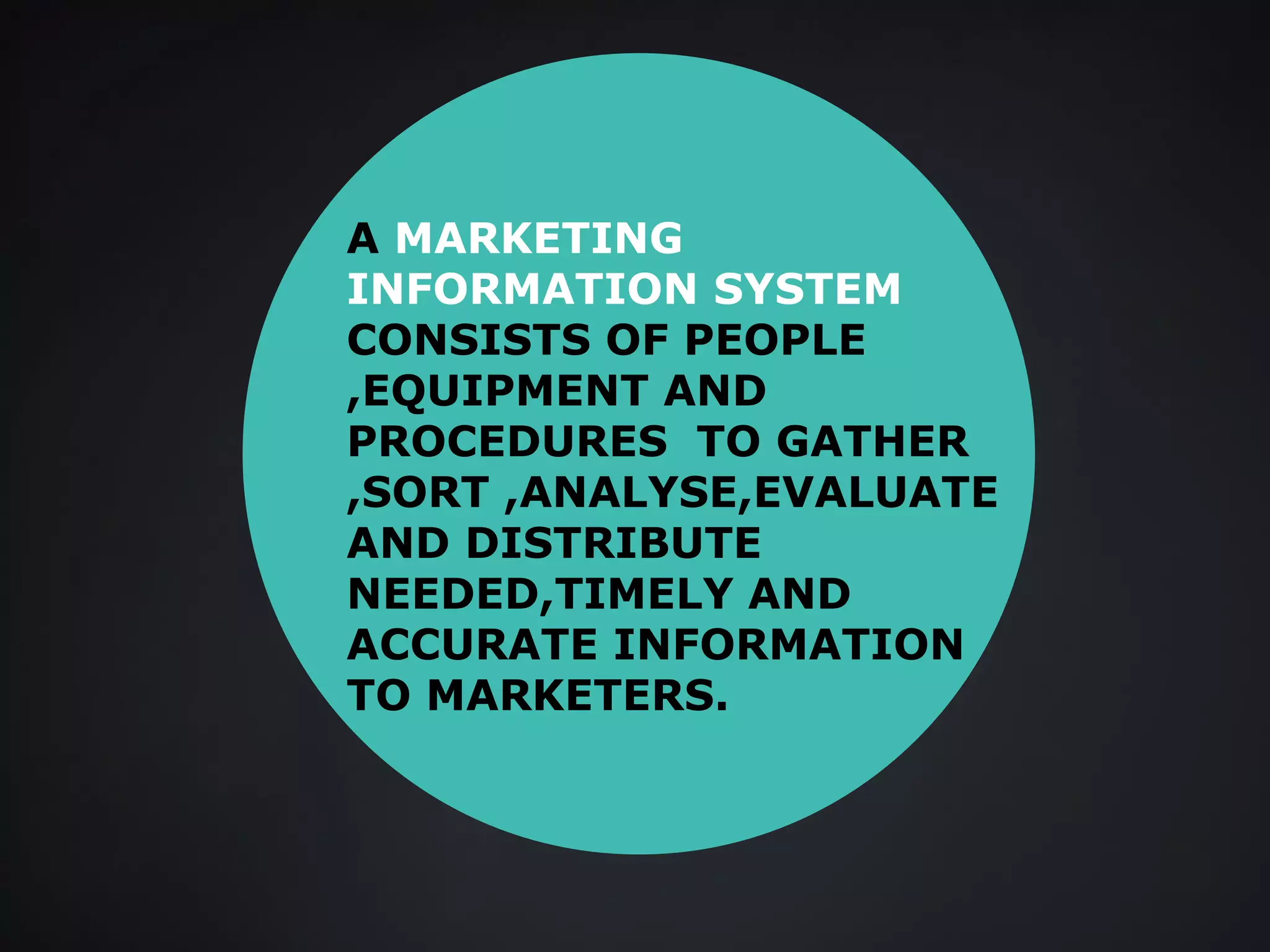 COMPONENTS OF MODERN MARKETING INFORMATION SYSTEM | PPT