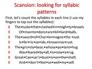 Scanning poems ppt | PPTX