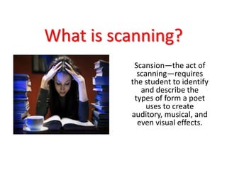 Scanning poems ppt | PPTX | Chemistry | Science