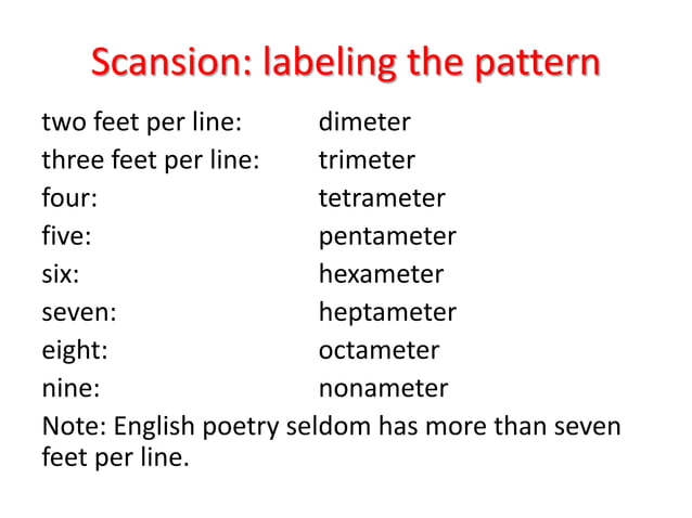 Scanning poems ppt | PPT