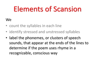 Scanning poems ppt | PPTX