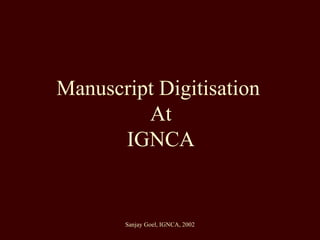 Manuscript digitisation | PPT