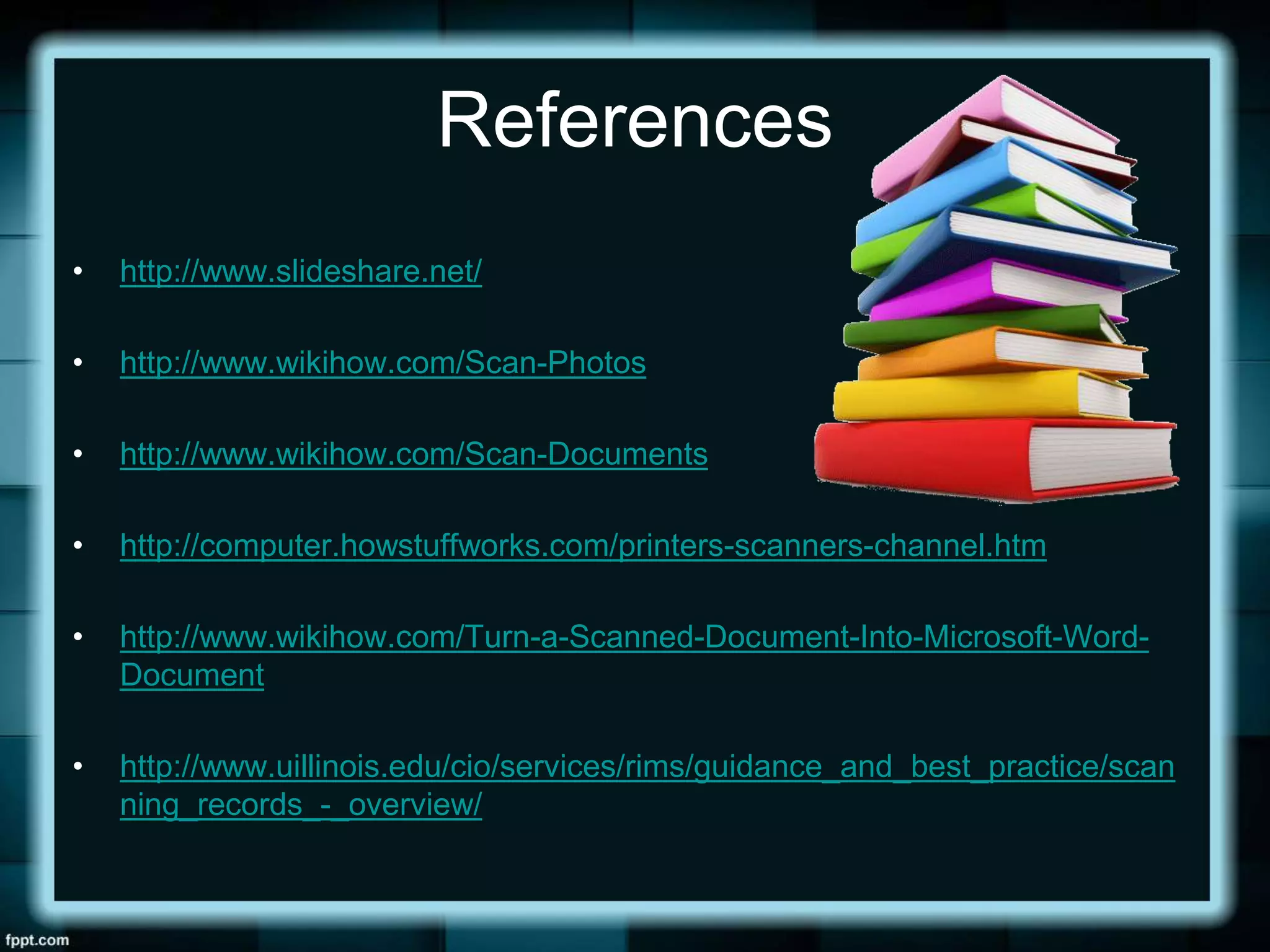 Scanning text and images using scanner | PPTX | Computing | Technology ...