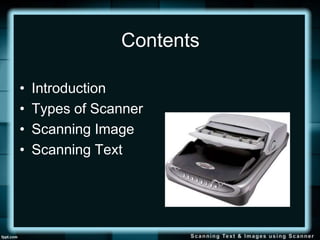 Scanning text and images using scanner | PPTX | Computing | Technology ...