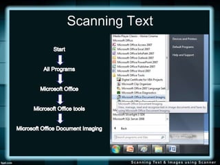 Scanning text and images using scanner | PPTX | Computing | Technology ...