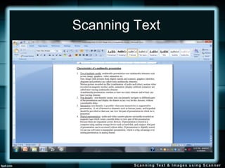 Scanning text and images using scanner | PPTX | Computing | Technology ...