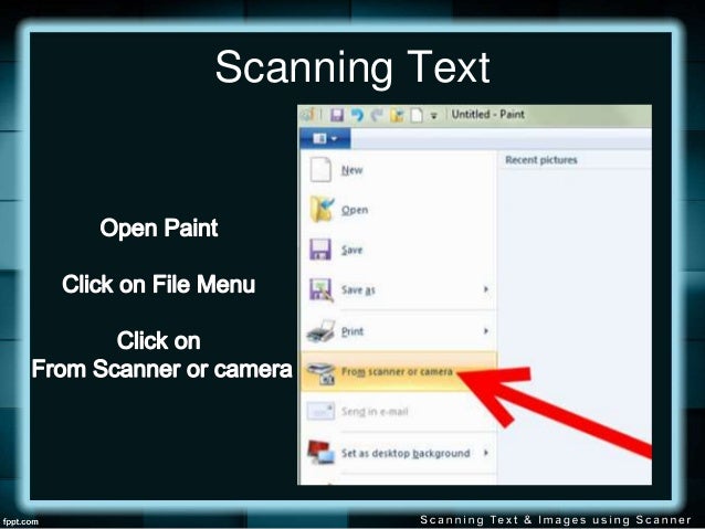 Scanning text and images using scanner