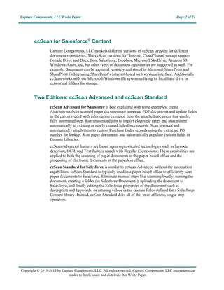 Scan, Import, and Automatically File documents to Salesforce Content with ccScan | PDF | Desktop ...