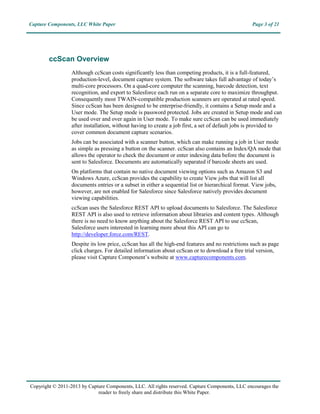 Scan, Import, and Automatically File documents to Salesforce Content with ccScan | PDF | Desktop ...