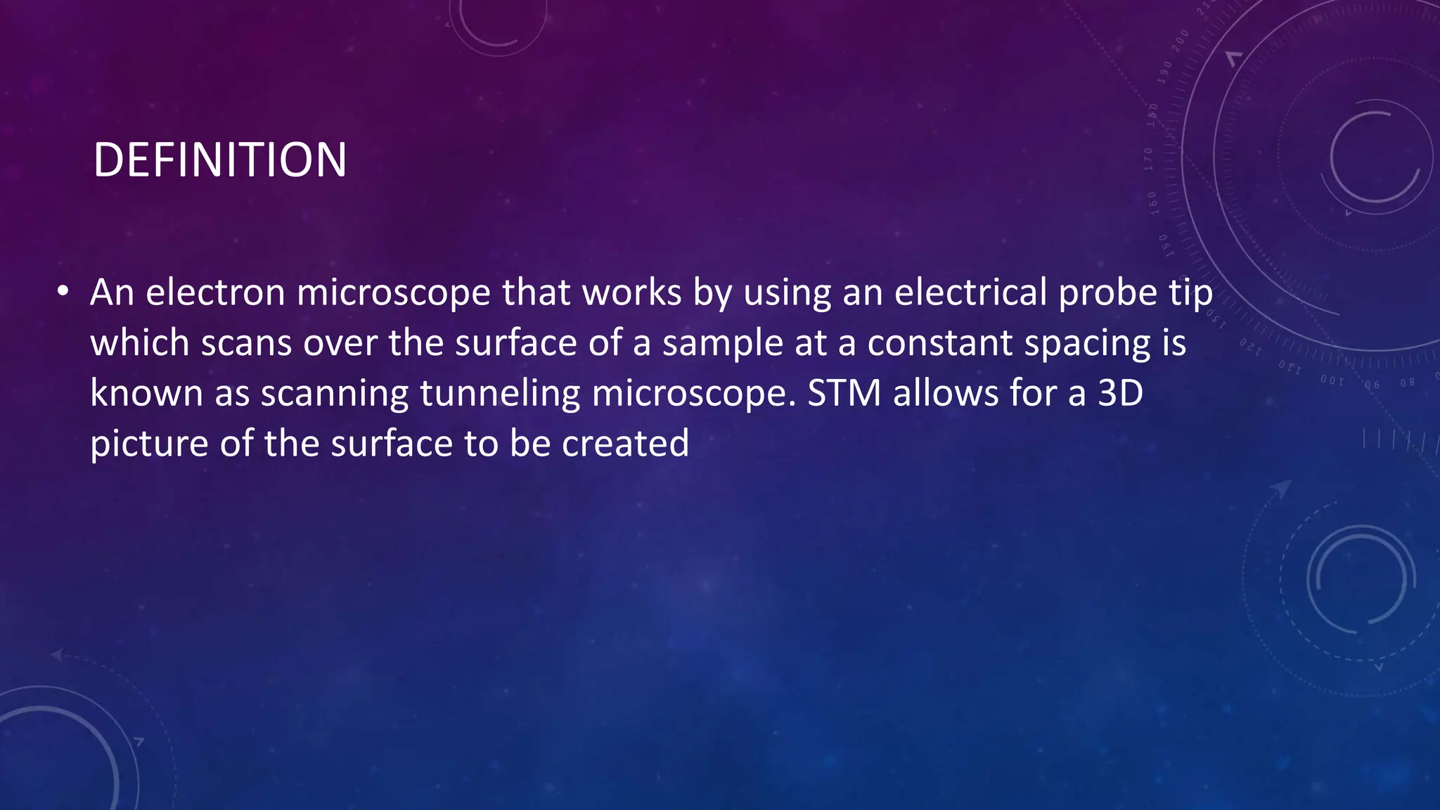 Scanning tunneling microscope by joshna.pptx | Chemistry | Science
