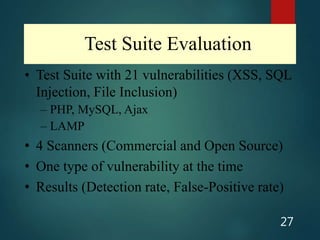 Scanning web vulnerabilities | PPT