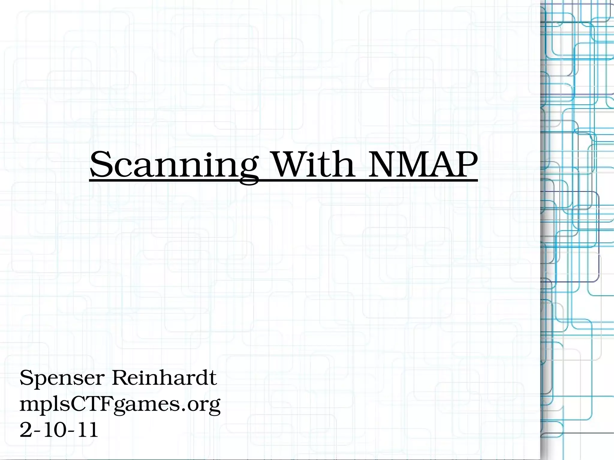 Scanning with nmap | ODP