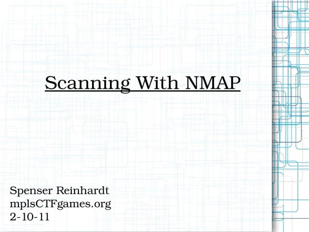 Scanning with nmap | ODP | Computer Networking | Computing