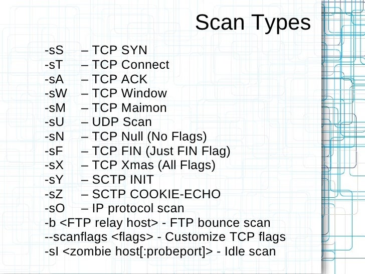 Scanning with nmap